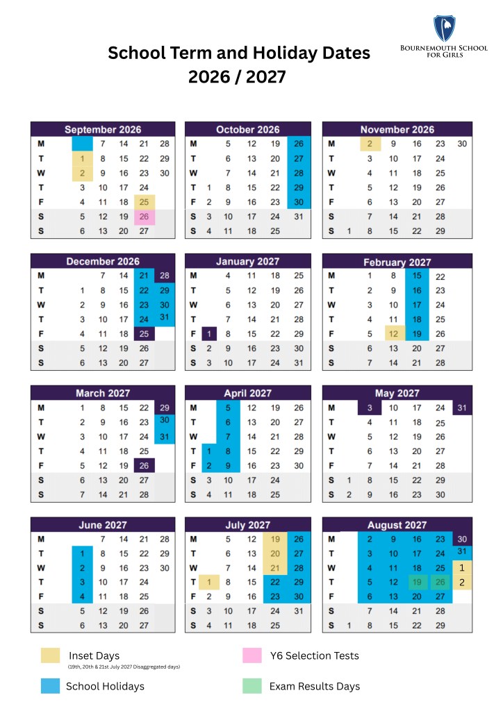 Term Dates – Bournemouth School For Girls